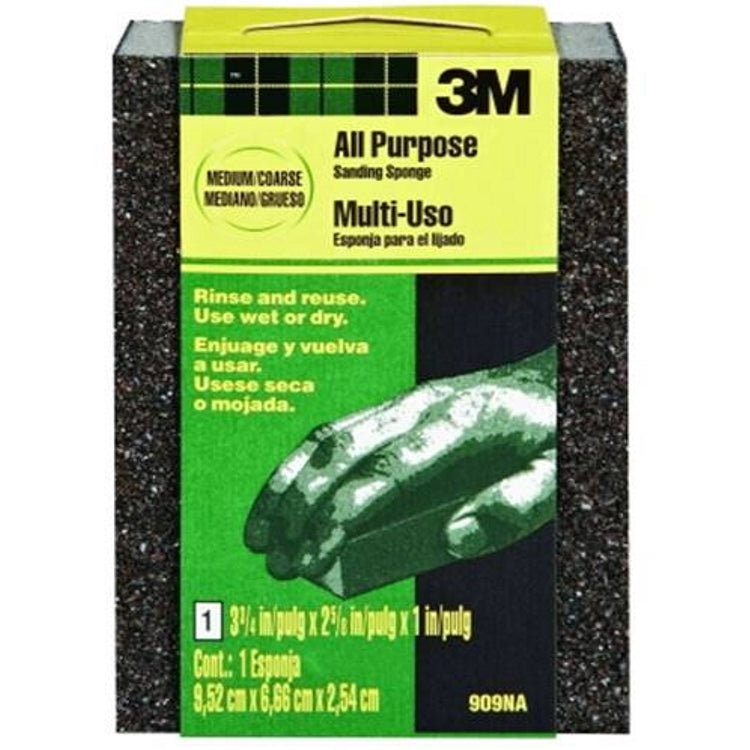 3M Small Area 908NA Medium/Coarse Grit Sanding Sponge — Timothy's Toolbox