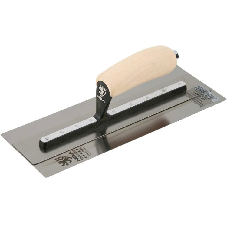 NELA Premium SuperFLEX 11" X 4.3" Finishing Trowel with Wood Handle ...