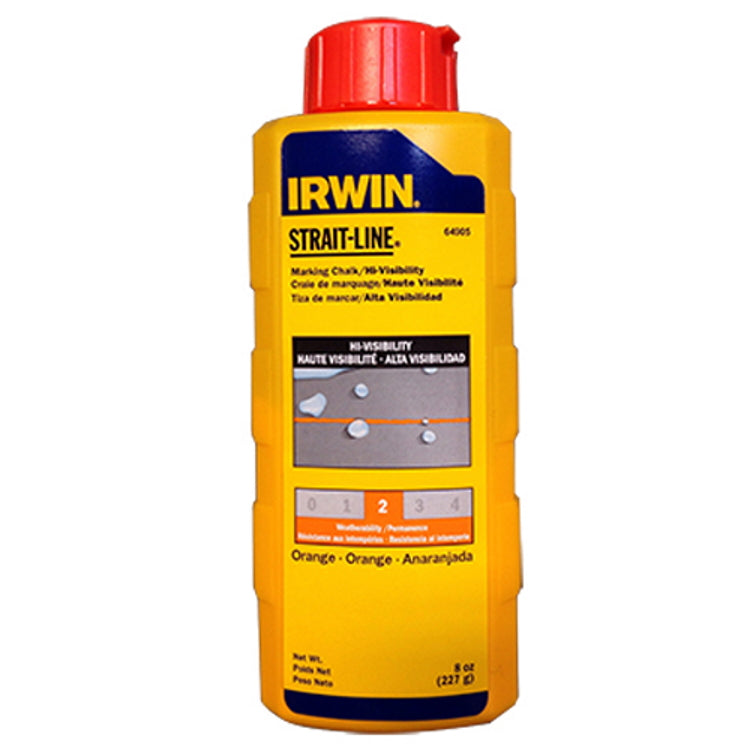 Irwin Strait-Line Hi-Visibility Marking Chalk - Fluorescent Orange- 8 ...