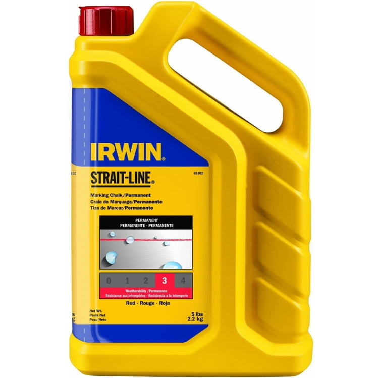 Irwin Strait-Line Permanent Red Marking Chalk - 5 lbs — Timothy's Toolbox