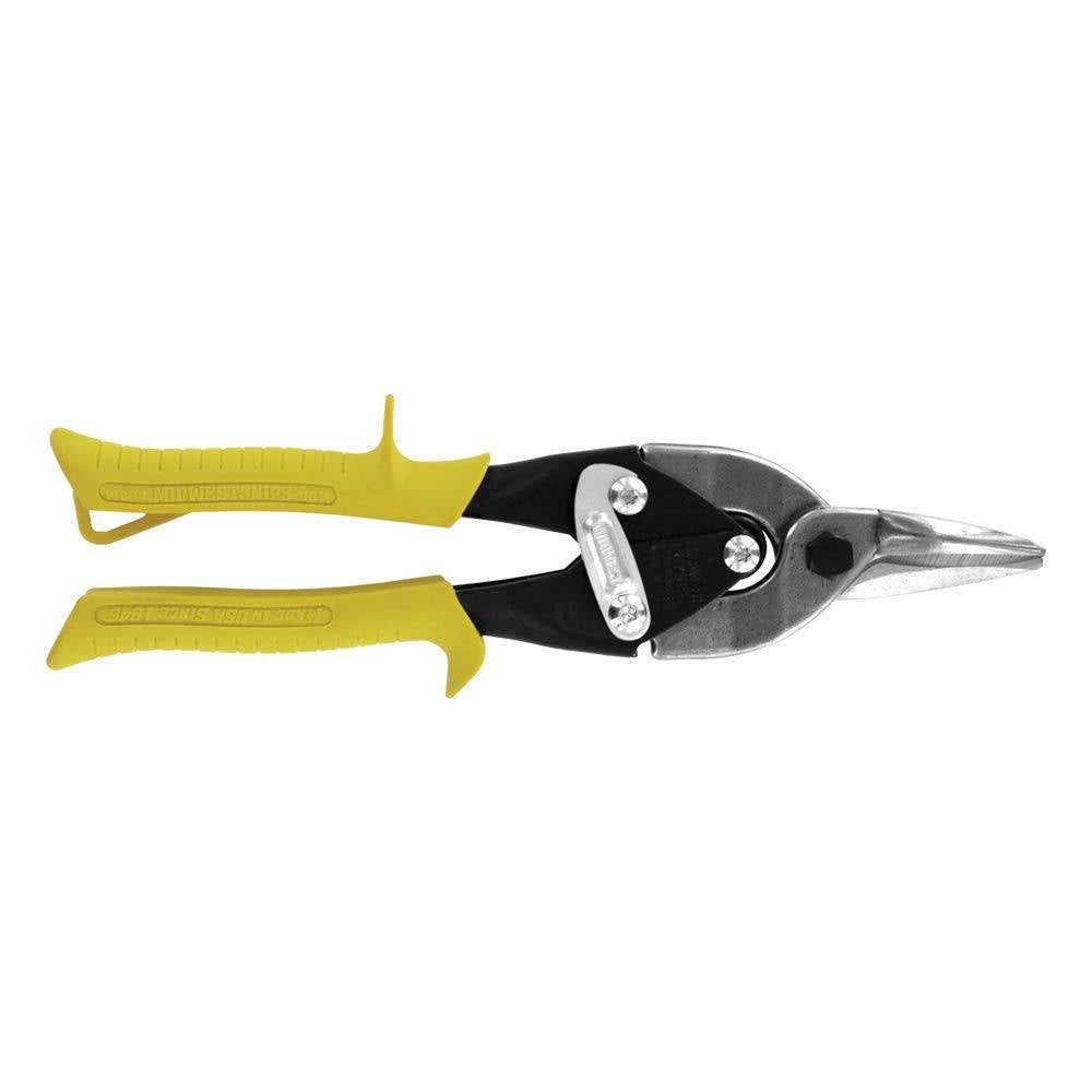 Midwest MWT-6716S Straight Cut/ Yellow Aviation Snips - 10" | Snips ...