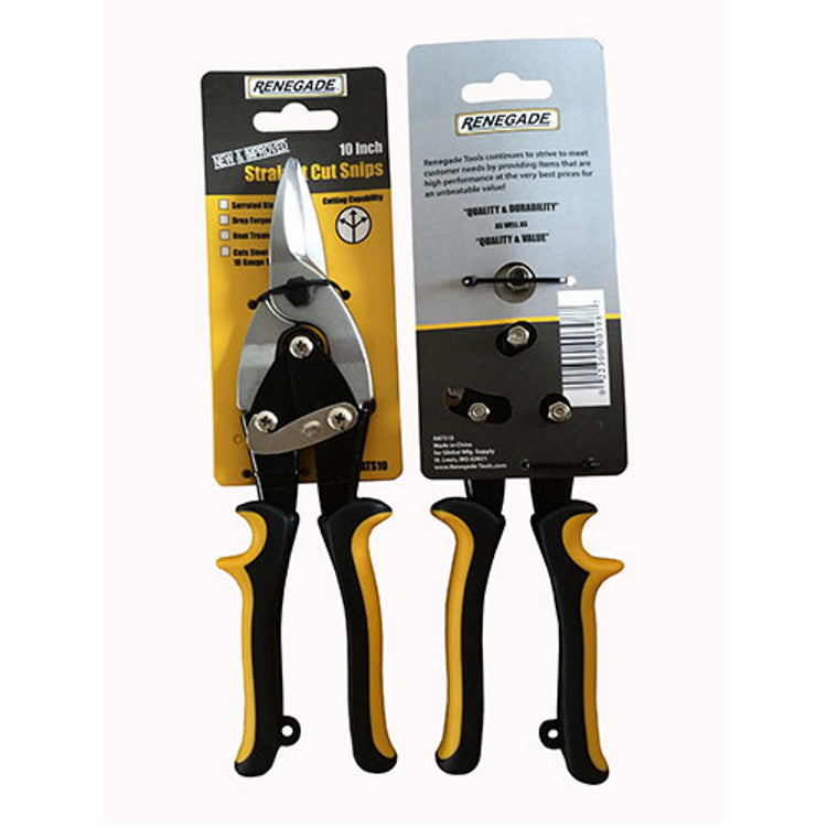 Renegade 10" Straight Cut Aviation Snips - Yellow | Aviation Snips ...