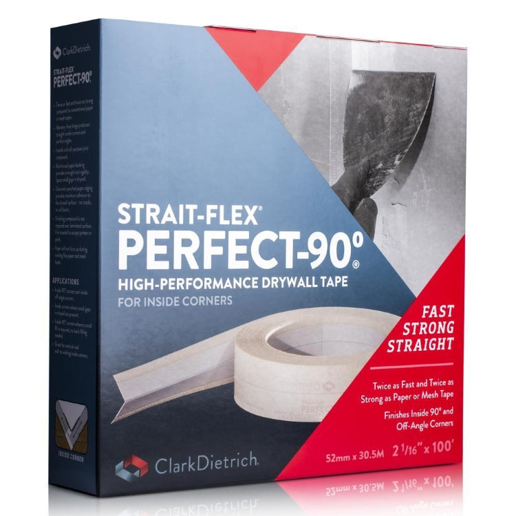 Strait-Flex Perfect 90 2-1/16" X 100' Flexible Laminate Paper Corner T ...